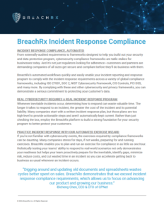 Incident Response Compliance - BreachRx